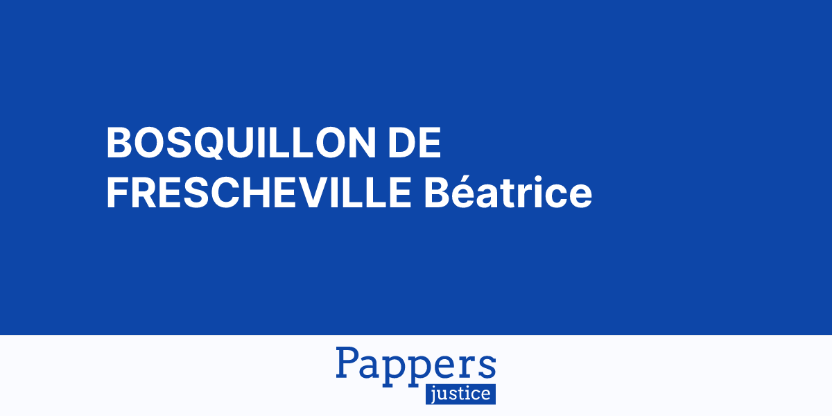 Maître BOSQUILLON DE FRESCHEVILLE Béatrice | Avocat Versailles (78000 ...