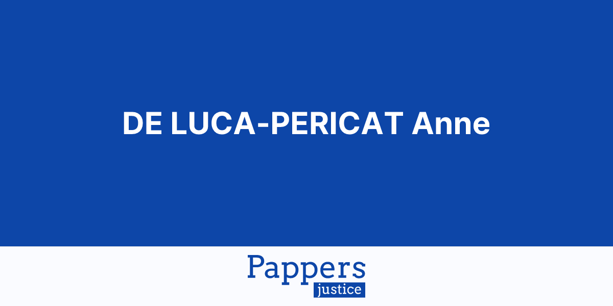 Maître DE LUCA-PERICAT Anne | Avocat LE MANS (72000) | Pappers Justice