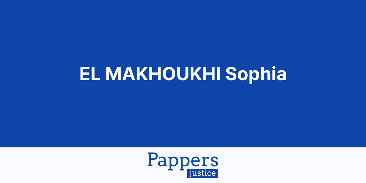 Maître EL MAKHOUKHI Sophia | Avocat Lyon (69007) | Pappers Justice