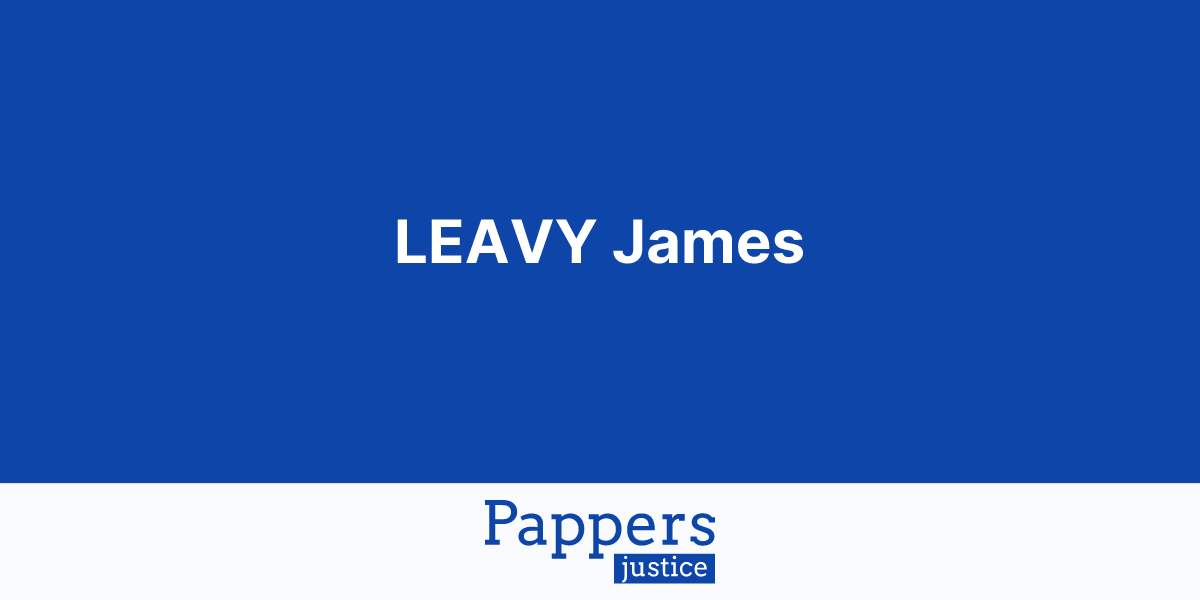 Maître LEAVY James | Avocat Paris (75008) | Pappers Justice