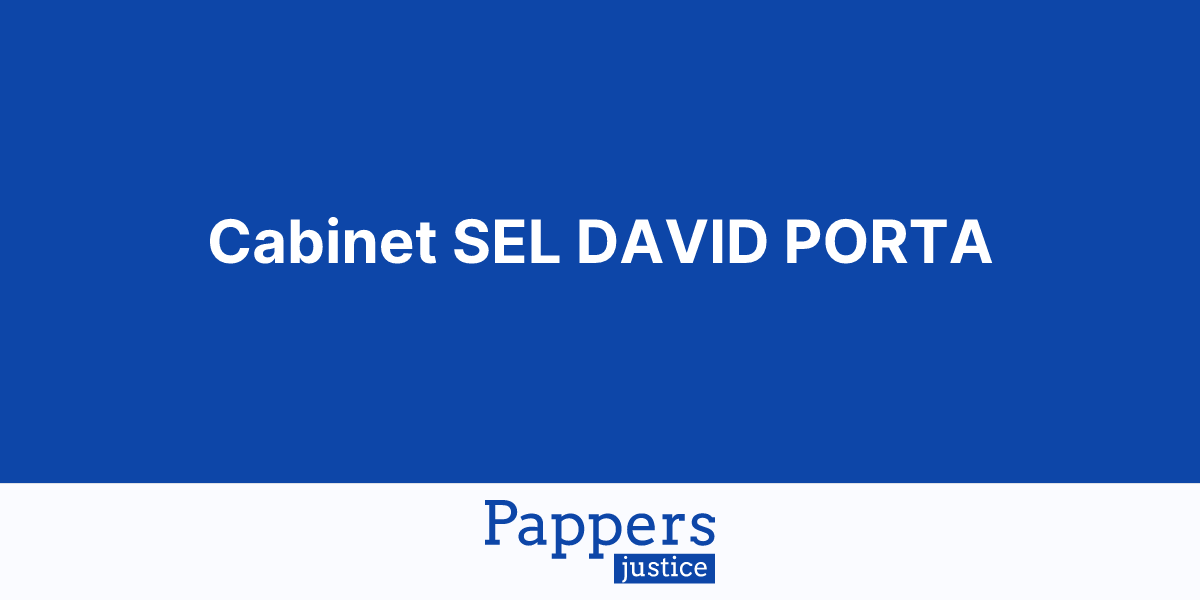 Cabinet SEL DAVID PORTA | Pappers Justice