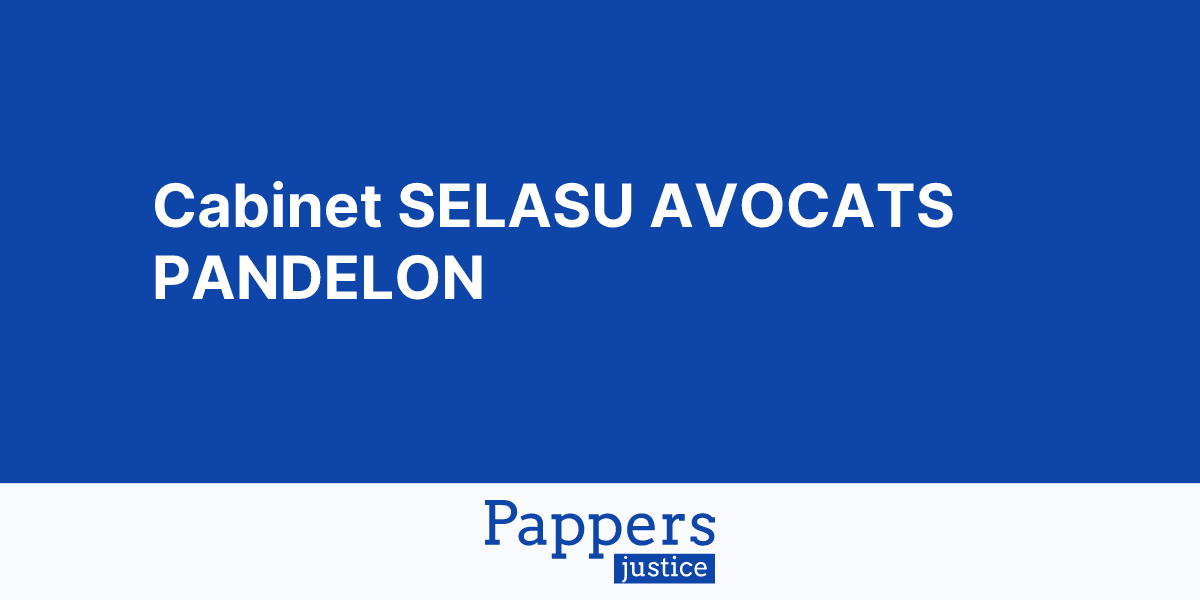 Cabinet SELASU AVOCATS PANDELON | Pappers Justice
